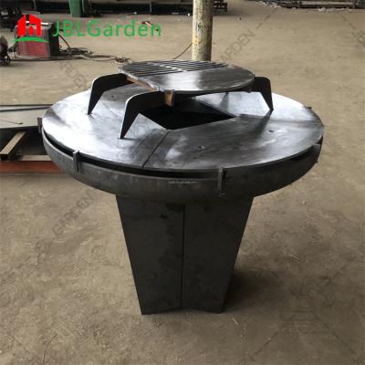 중국 Corrosion Resistant Corten Steel BBQ Grill Outdoor Charcoal Grill Rusty Red 판매용