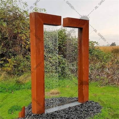 Κίνα Decorative 1800mm Corten Steel Water Feature Rain Curtain Water Fall SGS προς πώληση