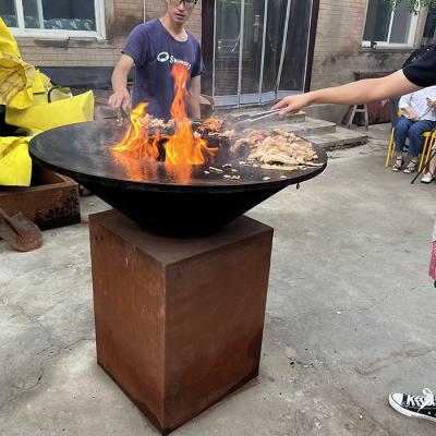 중국 허용되는 사용자 정의 쉽게 제거 야외 Corten 강철 BBQ Grill 성능 판매용