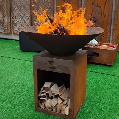 중국 허용되는 사용자 정의 쉽게 제거 야외 Corten 강철 BBQ Grill 성능 판매용