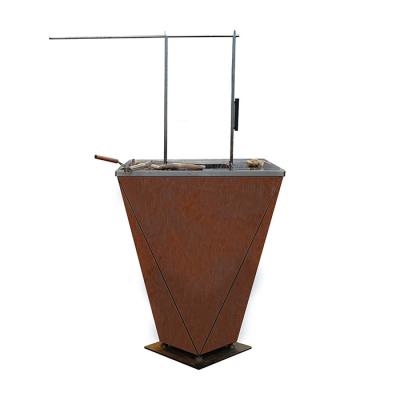 Κίνα Οξυγόνος Corten Steel Fire Pit περιστρεφόμενο BBQ Grill Ρέικ ψησίματος για χρήση σε εξωτερικά πάρτι προς πώληση