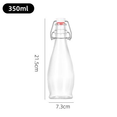 Cina 350 ml bottiglie di latte in vetro trasparente con design a prova di perdite lavastoviglie sicura riutilizzabile in vendita