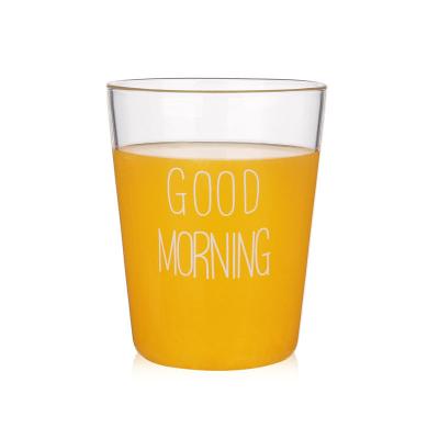 Cina tazza di vetro personale radura 400ml per l'acqua Juice Milk della prima colazione in vendita