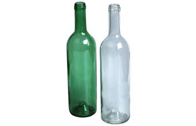Cina Dimensione su misura di superficie di timbratura calda di vetro vuota verde delle bottiglie di vino in vendita