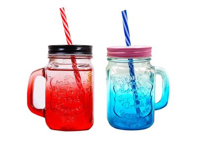 Cina amichevole eco- del coperchio del metallo di 480ml Juice Empty Glass Containers Screw in vendita
