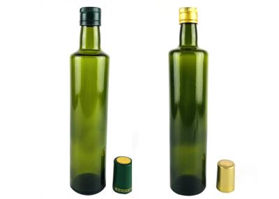 Cina Chiaro cappuccio di vetro verde scuro del contagoccia di Olive Oil Bottle With Aluminum in vendita
