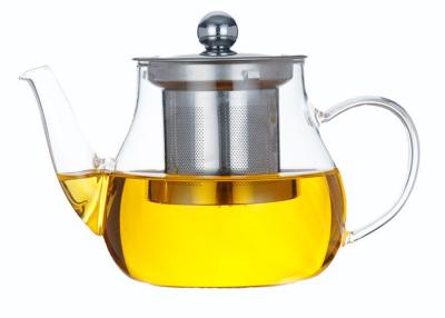 Cina Teiera di vetro termoresistente di Handblown/teiera di vetro dell'a fogli staccabili in vendita