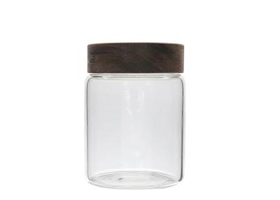 Cina Barattoli di vetro vuoti del chiaro borosilicato con il bene durevole di bambù sigillato del coperchio in vendita