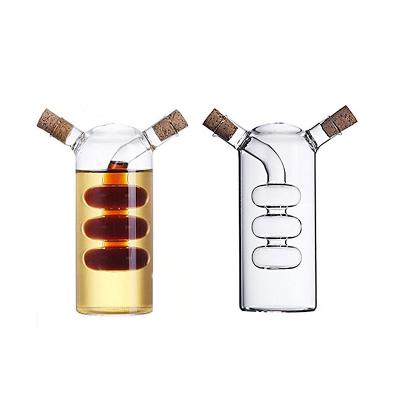 Cina Doppio vetro borosilicato Olive Oil Bottle di separazione del foro in vendita