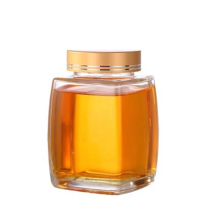 Cina Quadrato amichevole Honey Jars With Metal Lid di vetro di Eco 360ml 750ml in vendita