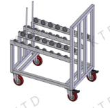 Chine Chariot de transport- machine de meulage de bord chariot rétractable, personnalisable disponible à vendre