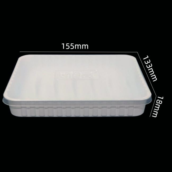 Customizable Food Safe PP Blister Pack 6-Compartment Sausage Tray with Semi Transparent Lid