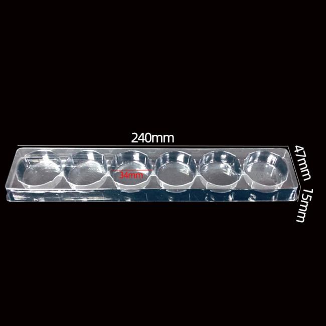 Custom transparent PET blister packaging for toothpaste display trays