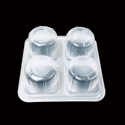 中国 4コンパートメント真空成形PP食品トレイ 冷凍庫対応 カスタマイズ可能 販売のため