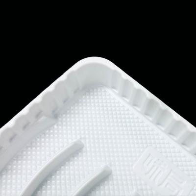 China Bandeja de Salsicha PP de 6 Compartimentos Personalizada e Segura para Alimentos com Tampa à venda