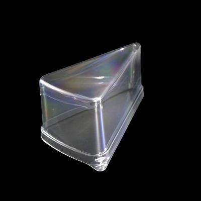 China Custom Food Grade PET Cake Box Lid for Triangular Desserts for sale