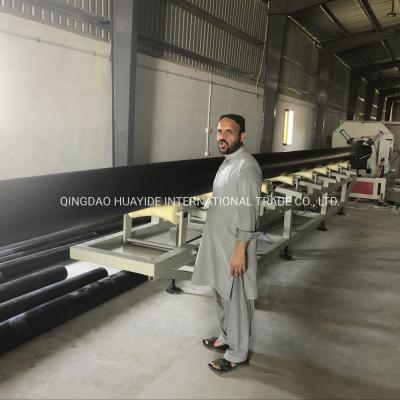 China Estrutura do canal de parafuso profundo Extrusor de tipo separado Linha de produção de tubos de PE de plástico à venda