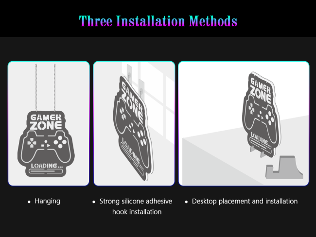 gamer zone led neon signs for room decoration