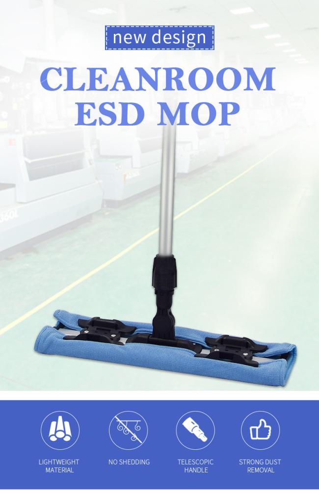 Cleanroom ESD Mop in use
