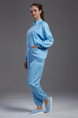 China Cor azul dois anti vestuários estáticos das partes com resistência de superfície do ohm 10E7-10E11 à venda