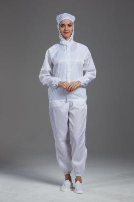China Chaqueta con capucha amarilla peinada reutilizable de la tela de la ropa de la transformación de los alimentos y durable blanco de los pantalones en taller de la transformación de los alimentos en venta