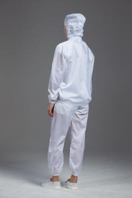 China Chaqueta con capucha amarilla peinada reutilizable de la tela de la ropa de la transformación de los alimentos y durable blanco de los pantalones en taller de la transformación de los alimentos en venta
