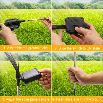 6/8/10 Solar Garden Firefly Lamp Swaying Solar Light Wind Blow Decorative Solar