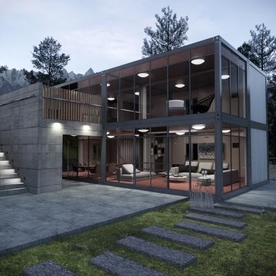 China Modern Luxury 20ft 40ft Flat Pack Container House Casas Prefabricated Home Modular Prefab House for Sale for sale