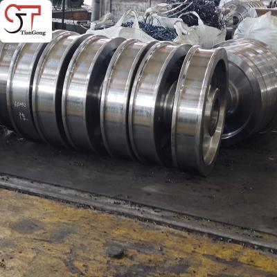 China Quenched Alloy Steel Crane Wheels For Container Terminals for sale