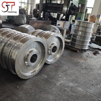 China Quenched Alloy Steel Crane Wheels For Container Terminals for sale