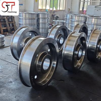 China Open Die Forged Steel Crane Port Machinery Wheels For High Load Industrial for sale