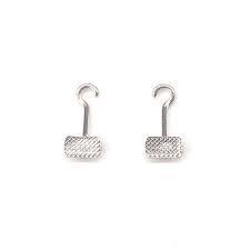 China Bondable Sliding Crimpable Hook Rectangular Base 4.5 5.3mm 10 pcs pk Orthodontic Bracket for sale