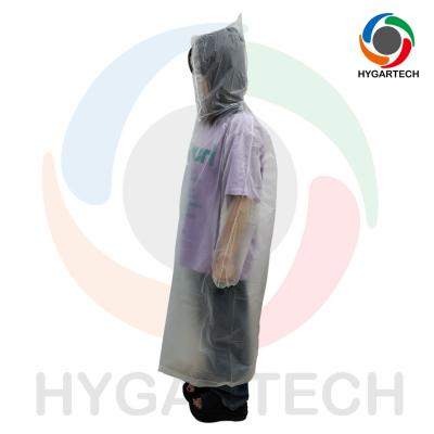 Китай PEVA Portable Reusable Transparent Pocket Raincoat One Size Fits All продается