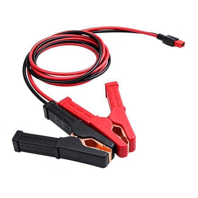 Heavy duty alligator clip battery cable with Anderson plug, copper clips power cable for battery jump start