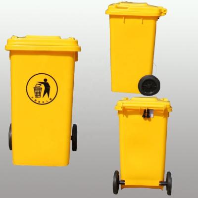 Racking HUADING Recycling Plastic Garbage Waste Bin Dustbin with 2 Wheels