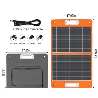 Flexible 60W Foldable Solar Panel 500W with USB Output 5V2.4A and Portable
