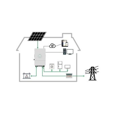 Monocrystalline Silicon 5KW 8KW 10KW Solar Power System Kit Hybrid Complete for