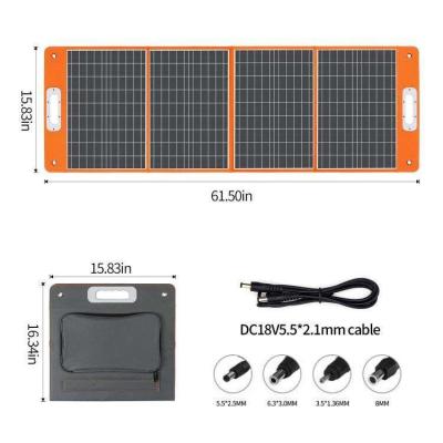 Portable Solar Panel Kit 100W With Usb Phone Charger For Camping