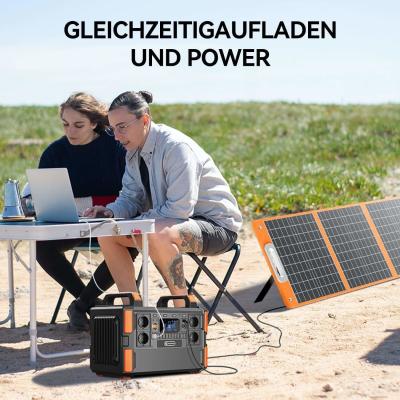 1000Wh Portable Battery Power Station with Fast Fully Charging 1000W Solar
