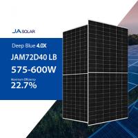 Quality JA JAM72D40/LB 575W 580W 585W 590W 595W 600w Bifacial Solar Panel with 2.0mm Dual Glass for sale