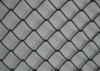 China o PVC de Galvanized da cerca do elo de corrente do metal de 6ft x de 50ft revestiu a cerca do elo de corrente do preto de 9 calibres à venda