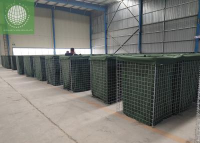 Cina Barriera difensiva militare allineata verde risparmiatrice di tempo con la scatola UV del gabbione del geotessuto della prova in vendita
