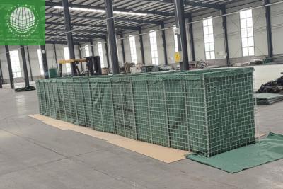 Cina muro di sostegno galvanizzato immerso caldo di Hesco della barriera militare del foro quadrato di 4.0mm in vendita