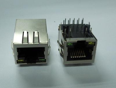 中国 10/100Mbps 磁気学の 1x1 連動 RJ45 コネクター ジャック 販売のため