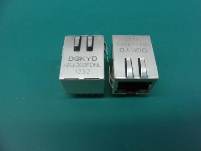 China 1 x 1 Abas-Para baixo modulares do Pin do conector 10 do porto RJ45 do ângulo direito únicas à venda