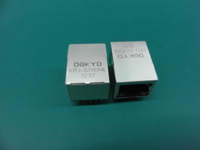 China Do diodo emissor de luz 1 x 1 conectores RJ45 protegidos Pin do porto 10 para a Aba-Para baixo das fibras ópticas à venda