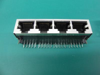 Cina 1 * 4 grado trapezoidale RJ45 di Cat6 schermato porto Jack 90 per il cavo di Ethernet in vendita