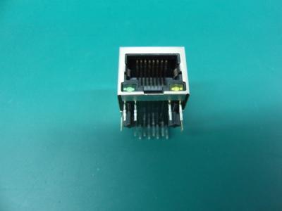 Cina Ethernet RJ45 magnetico Jack di HR911102A 10/100Base con la Linguetta-giù 21.3mm del LED in vendita