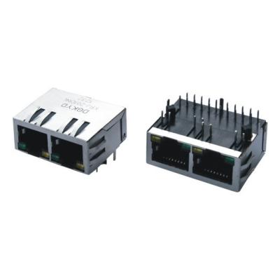 China 10/100M lusje OP Netwerkfilter RJ45 met Transformatorpbt Zwarte Huisvesting Te koop
