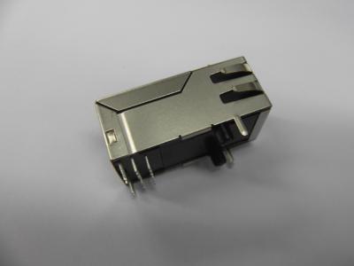 China Geïntegreerde 10 Speld Beschermde RJ45 met Transformator/RJ45-Schakelaar Jack Te koop